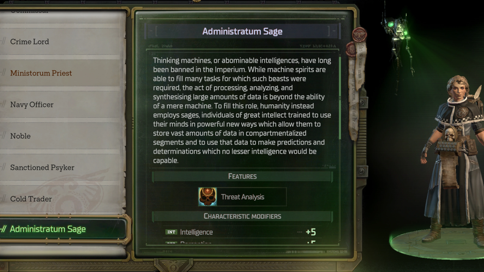 Administratum Sage Origin - Warhammer 40,000: Rogue Trader