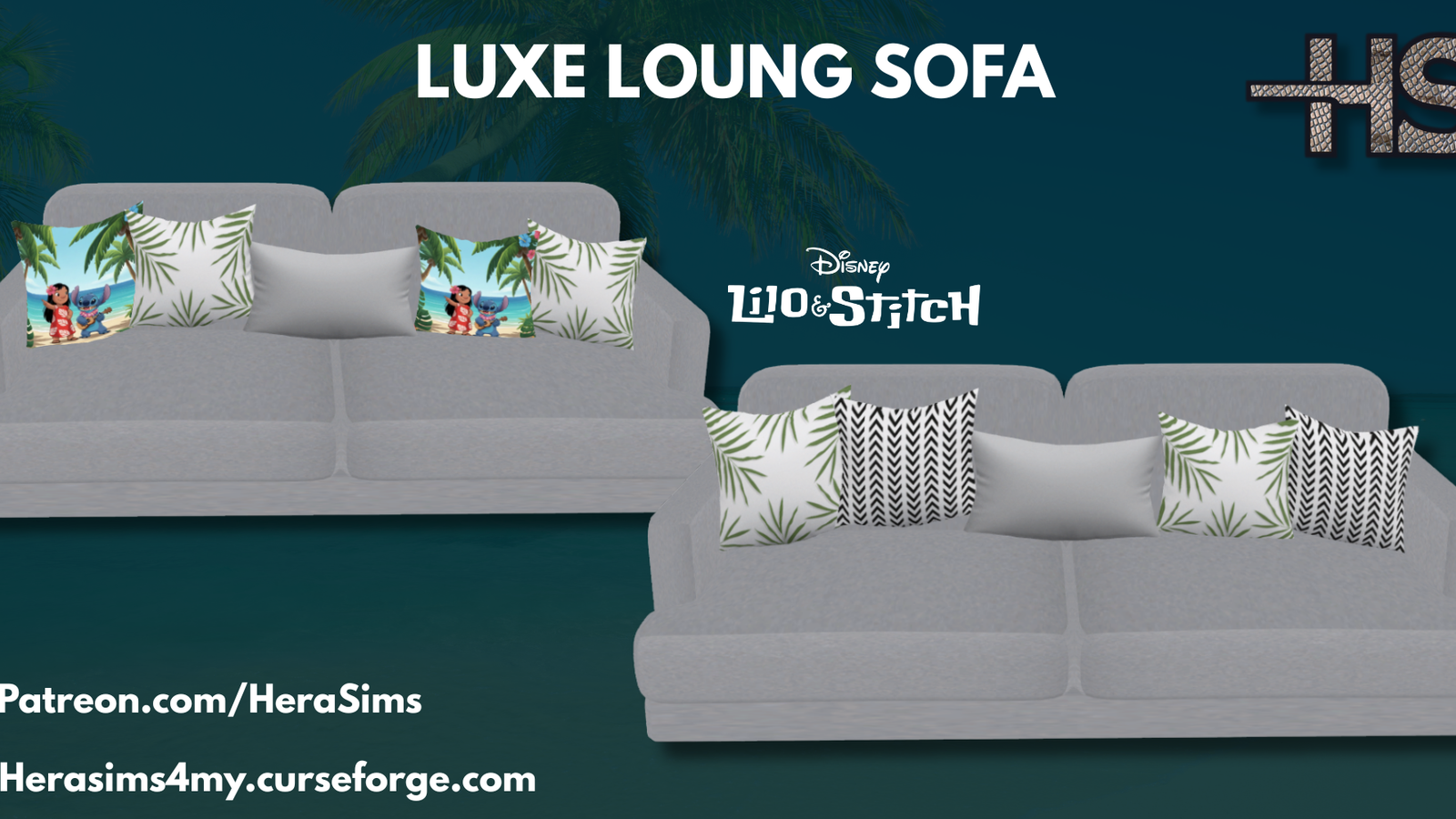 Luxe Loung Sofa - The Sims 4
