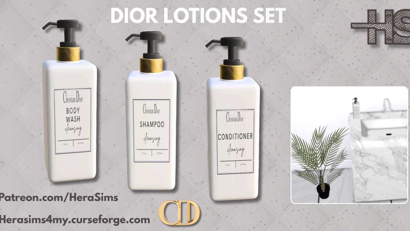 Dior Lotions set - The Sims 4