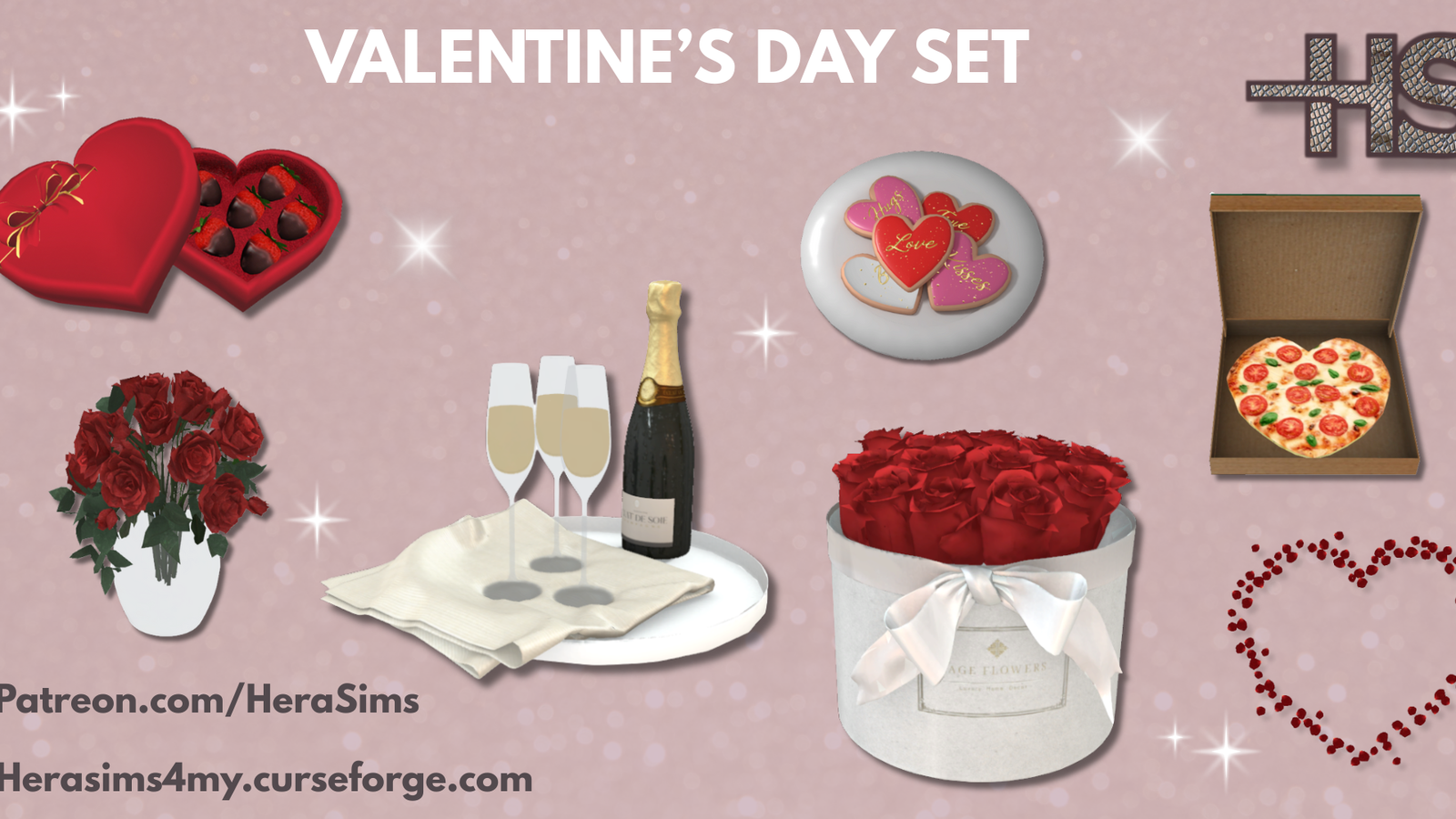 Valentine's day set - The Sims 4