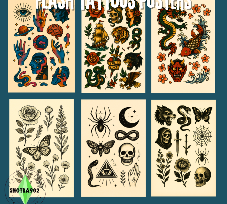 Flash Tattoos - Posters - The Sims 4